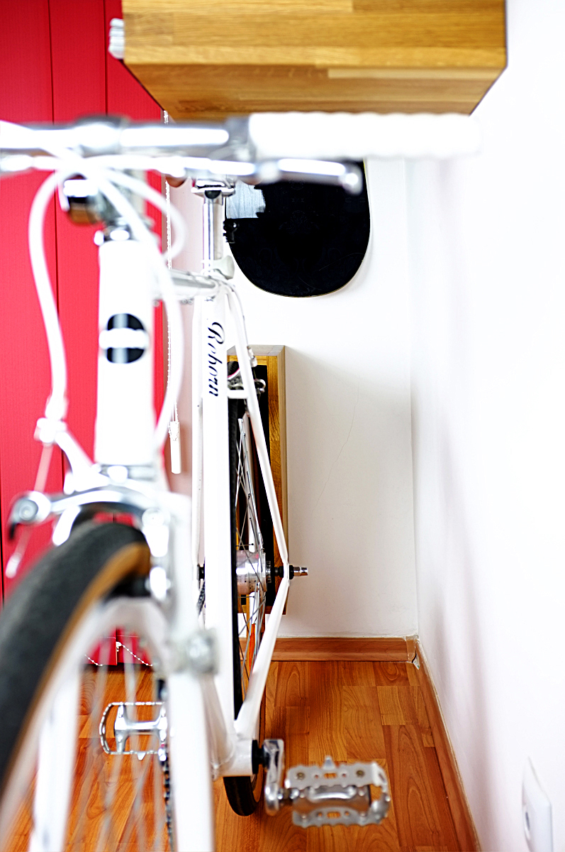 Oak wood bicycle stand / rack on Storenvy