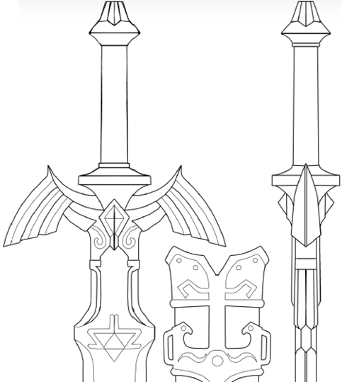 Master Sword Coloring Pages