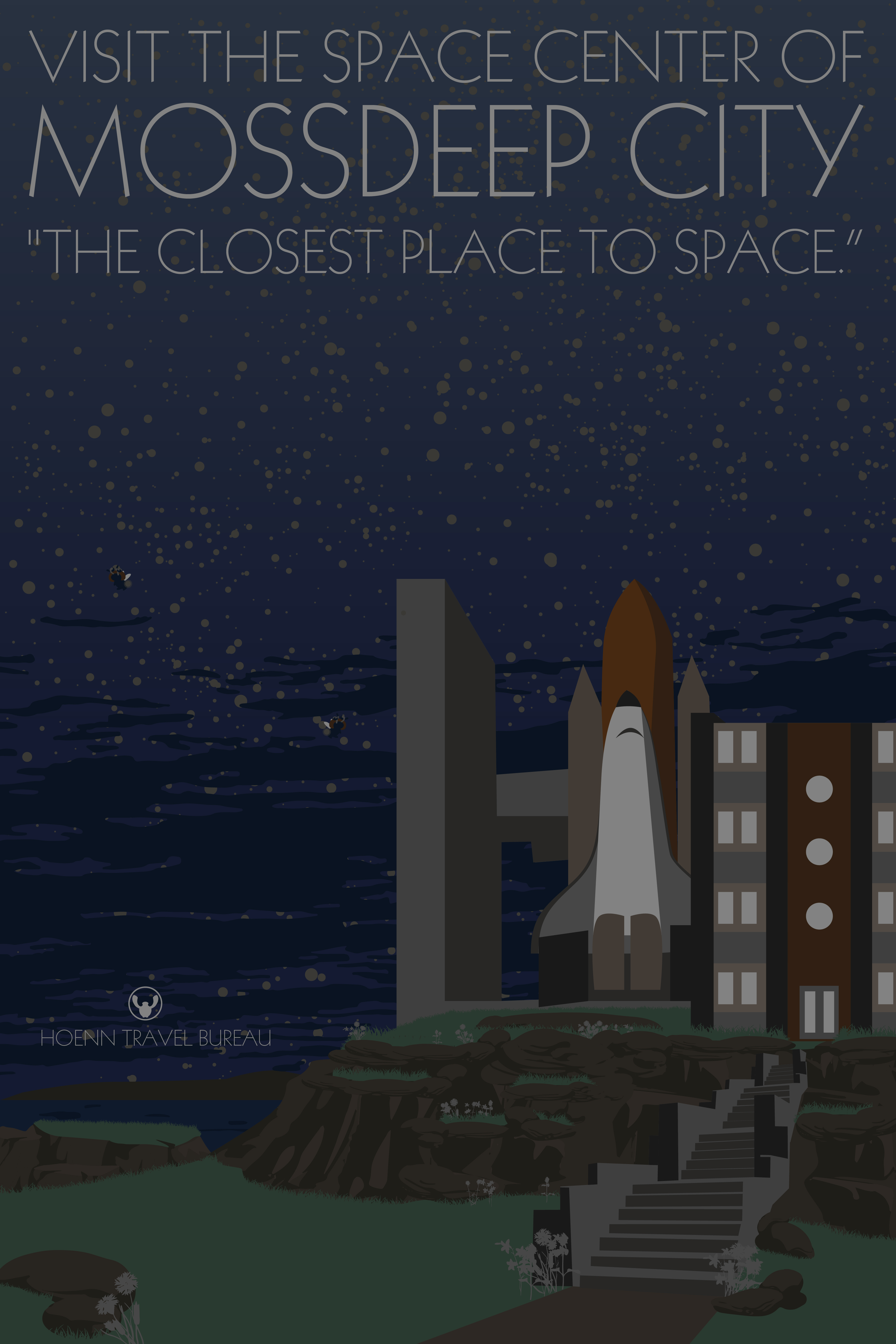 Mossdeep City Travel Poster on Storenvy