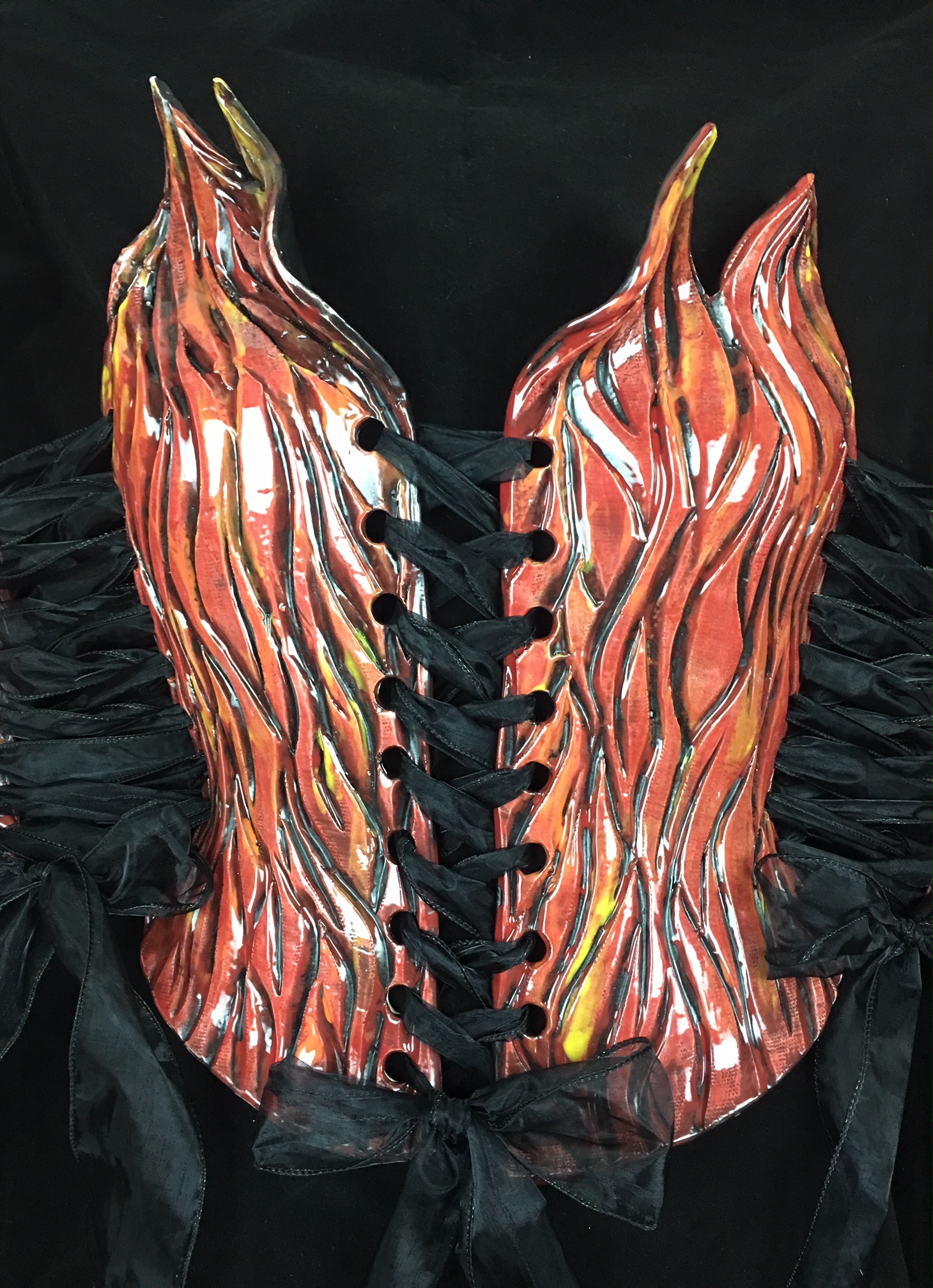 On Fire wearable ceramic corset by Nicole Moan · Nicole Moan Inc ...