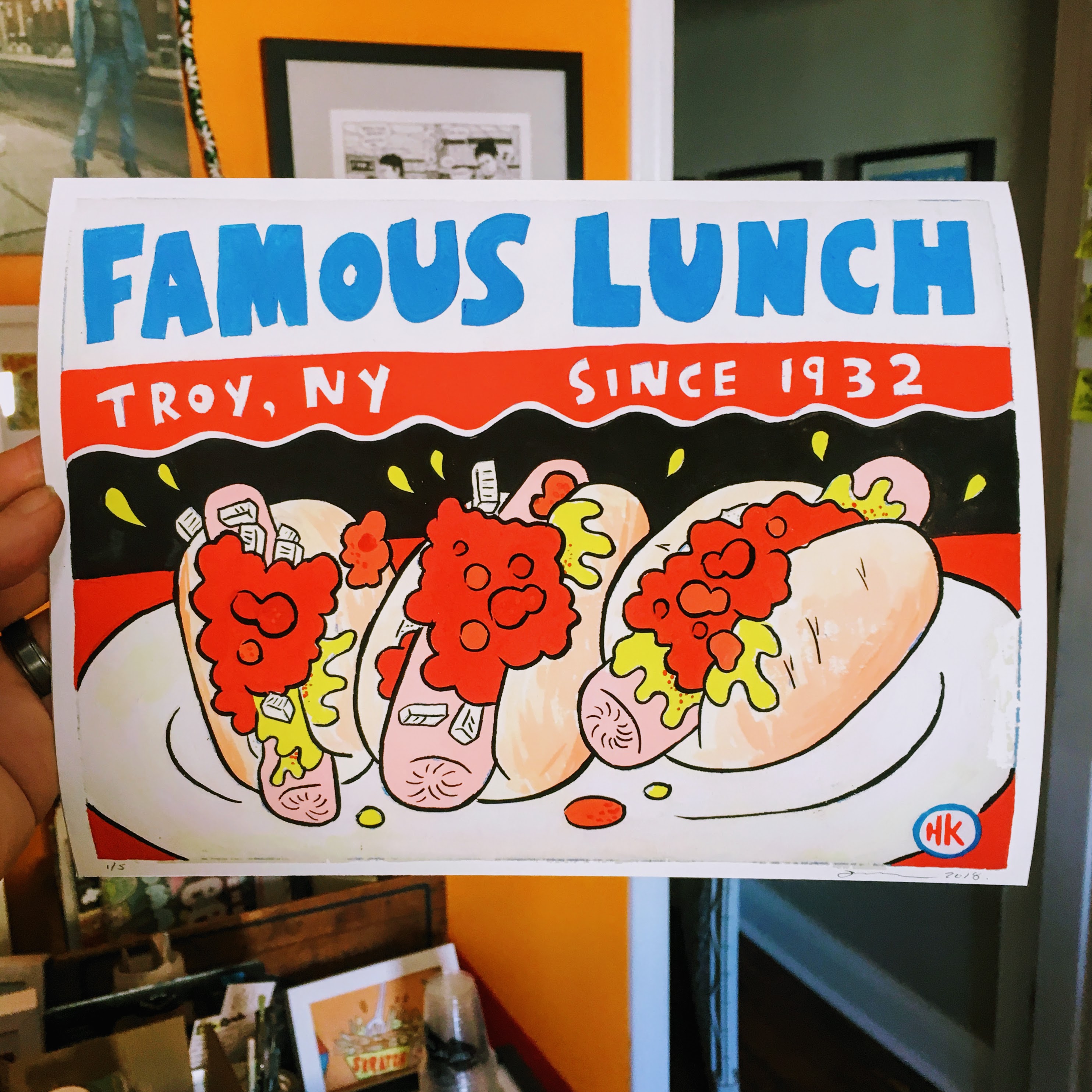 Famous Lunch Art Print · Hawk Krall Illustration · Online Store Powered ...