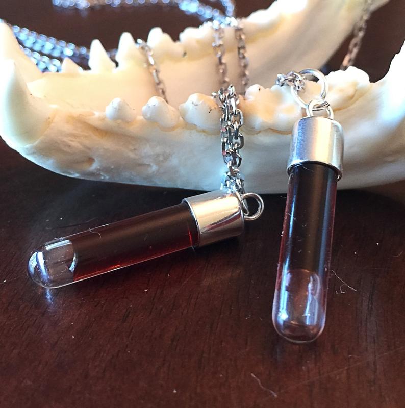 Sterling Silver Blood Vial Pendant Kit - Lovers - Includes ...