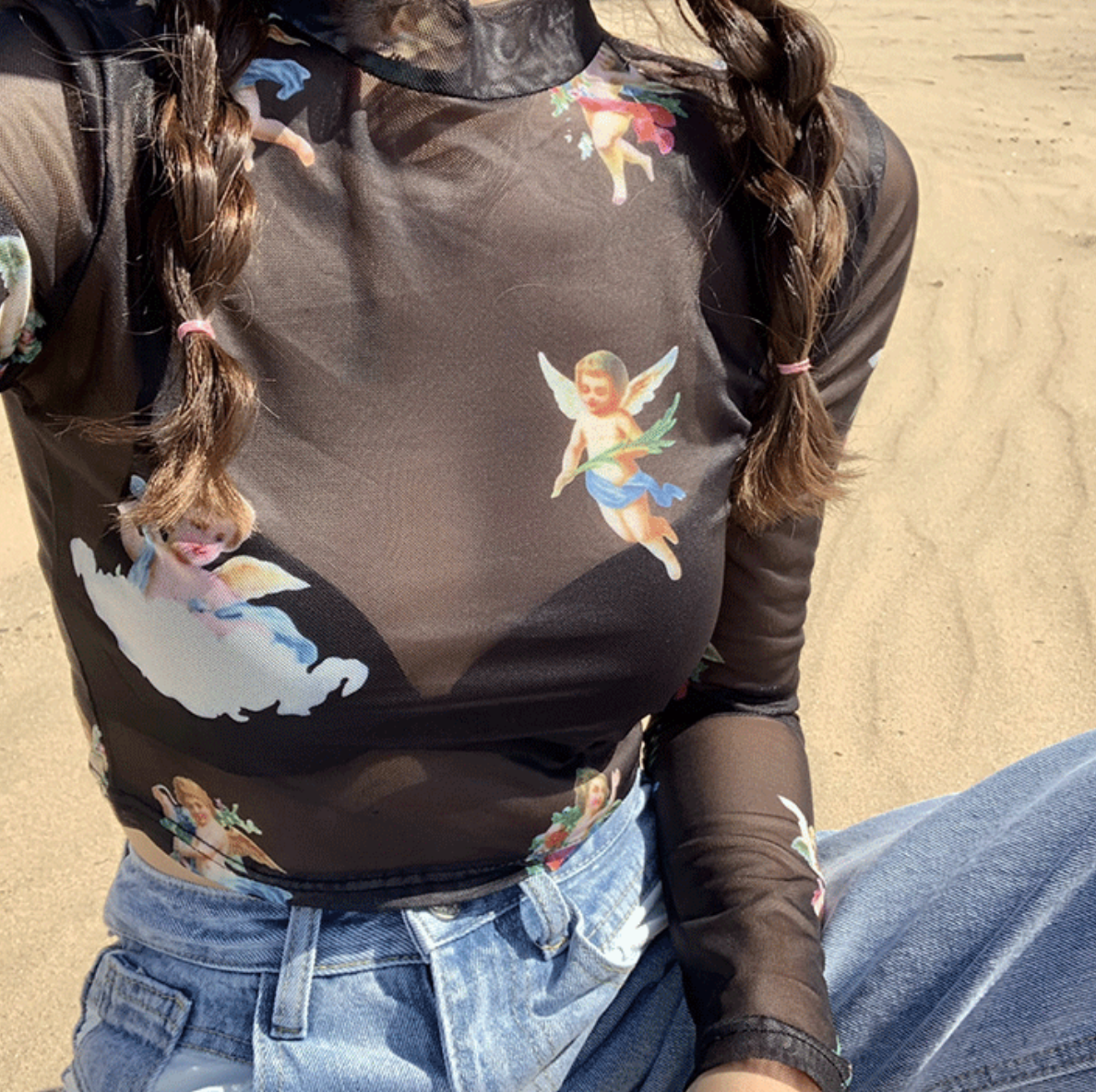 CUTE ANGEL MESH TOP on Storenvy