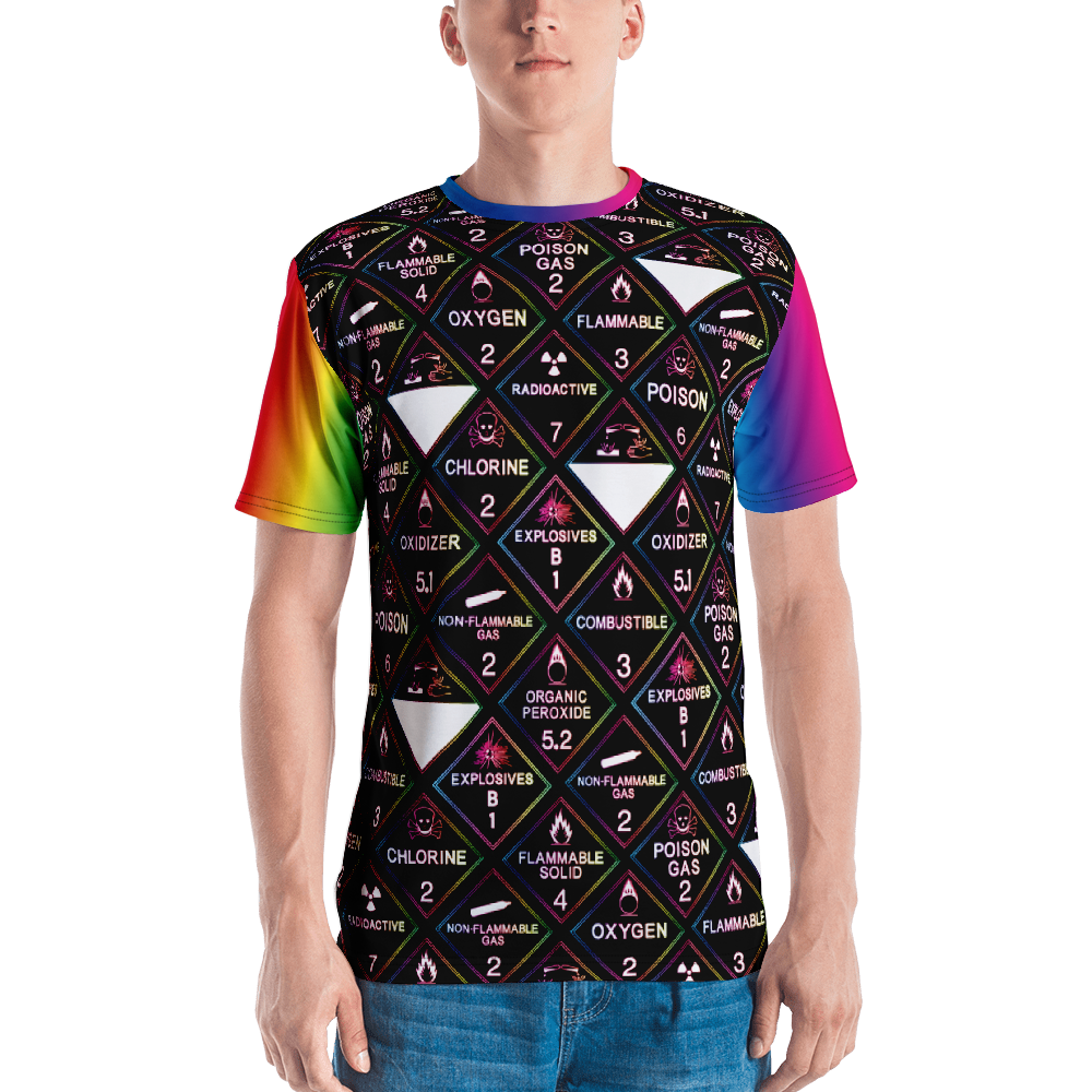 rainbow hazard sign unisex tee · Toxic Raver Party Favor · Online Store ...
